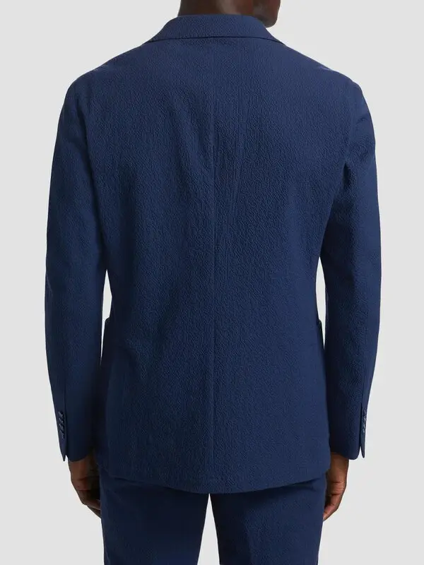 SAKS FIFTH AVENUE Collection Stretch-cotton Seersucker Blazer