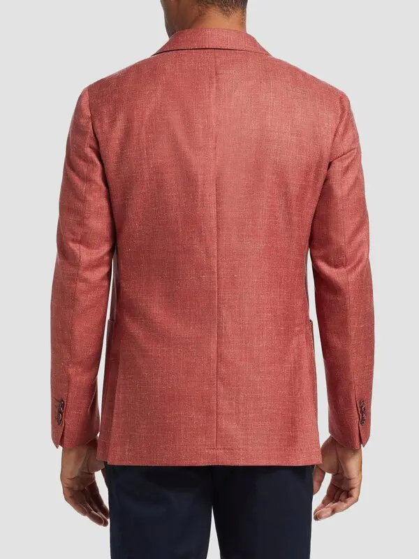 SAKS FIFTH AVENUE Collection Mélange Wool, Silk & Linen Blazer
