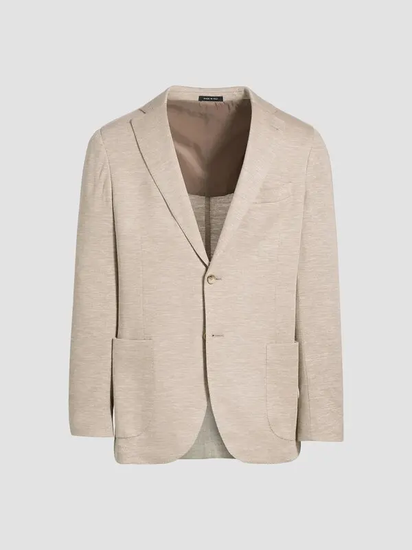 SAKS FIFTH AVENUE Collection Wool & Silk Jersey Blazer - Cream