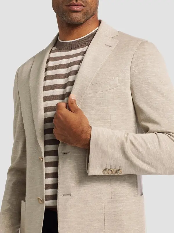 SAKS FIFTH AVENUE Collection Wool & Silk Jersey Blazer