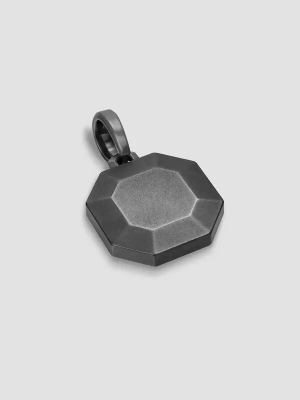 David Yurman Faceted Stone Amulet In Titanium, 16mm