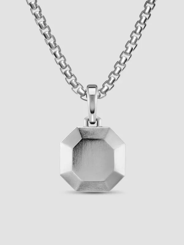 David Yurman Faceted Amulet In Sterling 16mm
