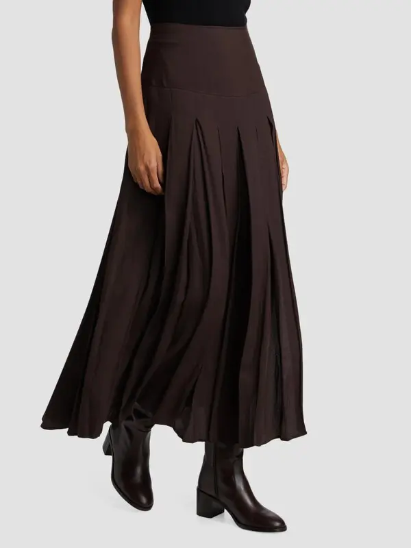 REFORMATION Nancy Pleated Midi-skirt