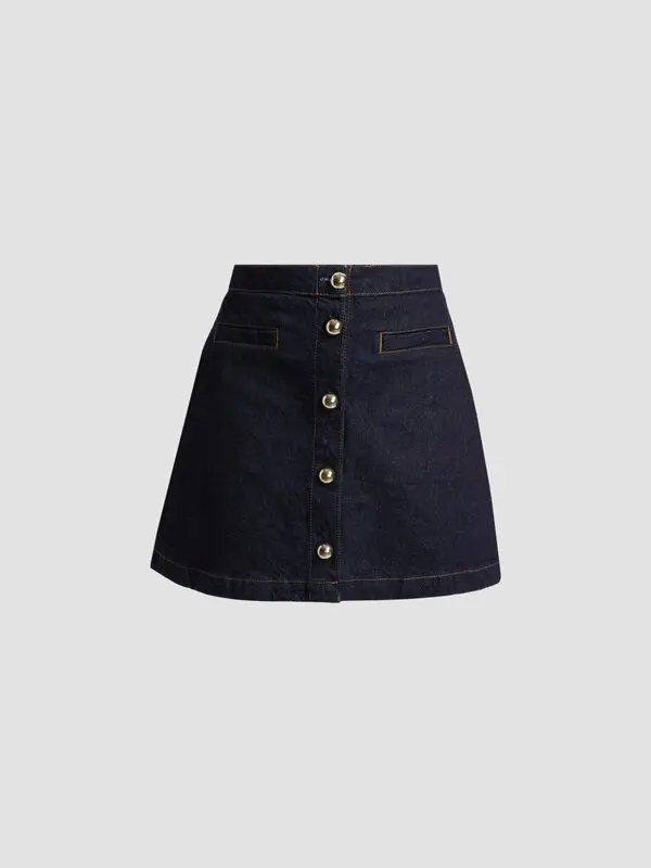 REFORMATION Amara High-rise Denim Miniskirt