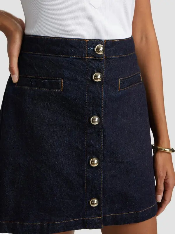 REFORMATION Amara High-rise Denim Miniskirt