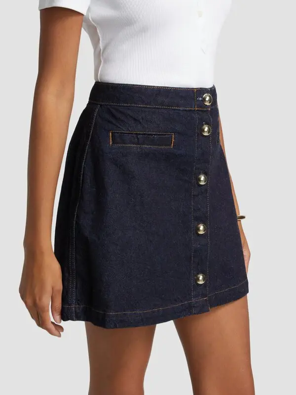 REFORMATION Amara High-rise Denim Miniskirt