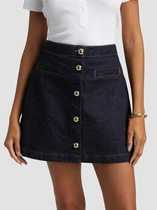 REFORMATION Amara High-rise Denim Miniskirt