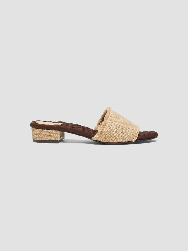 Aera Giorgia 25mm Vegan Sandals - Raffia