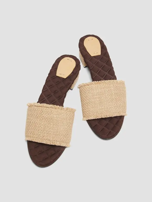 Aera Giorgia 25mm Vegan Sandals - Raffia
