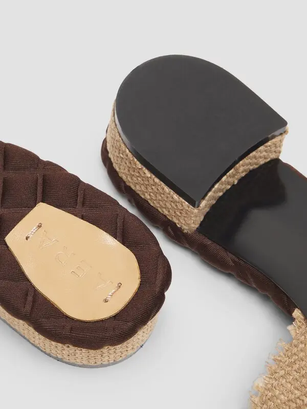 Aera Giorgia 25mm Vegan Sandals - Raffia