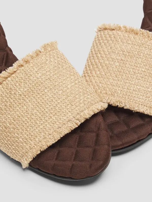 Aera Giorgia 25mm Vegan Sandals - Raffia