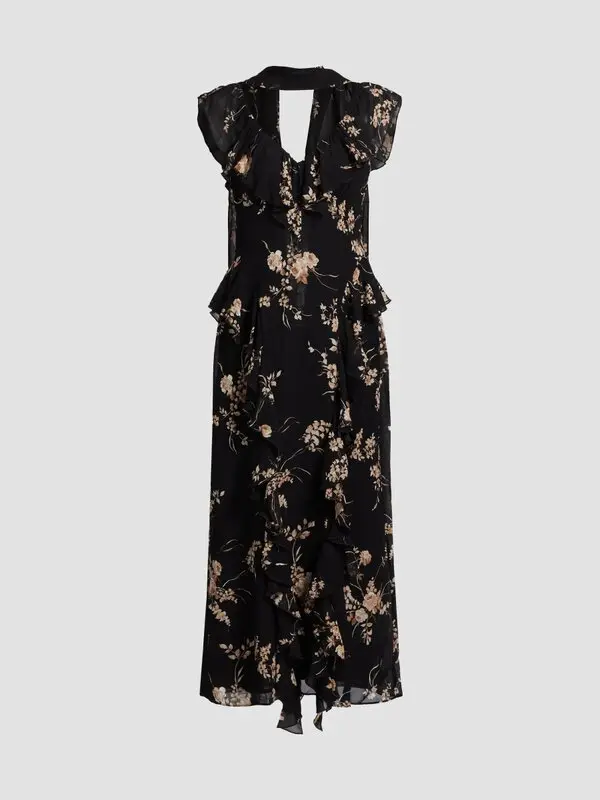 REFORMATION Silvana Floral Georgette Dress - Sybil