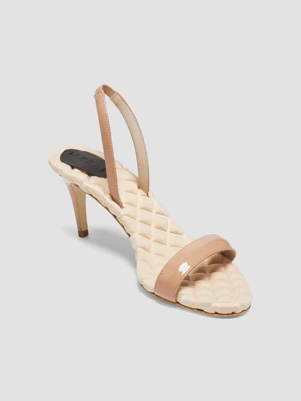 Aera Claudia 70mm Vegan Patent Leather Slingback Sandals