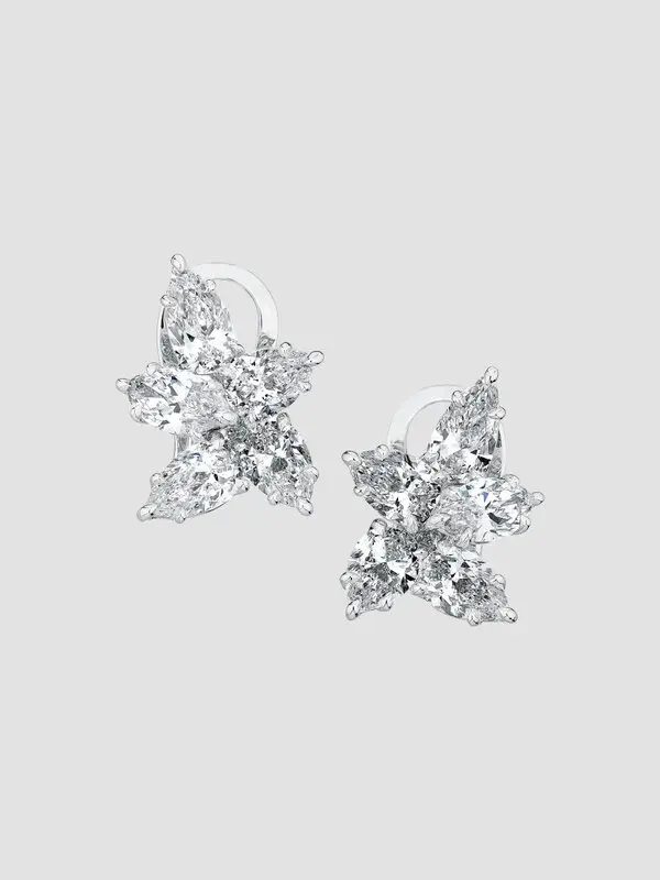 SAKS FIFTH AVENUE HIGH JEWELRY 6.00 Tcw Diamond Cluster Stud Earrings