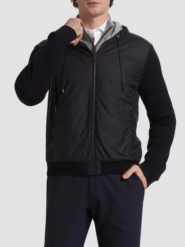 SAKS FIFTH AVENUE Collection Mixed-media Hoodie