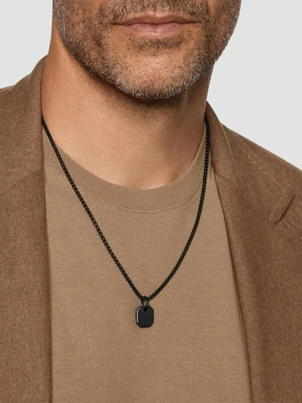 David Yurman Octagonal Amulet In Titanium, 15mm