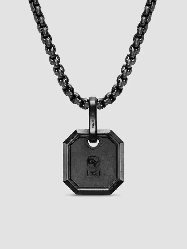 David Yurman Octagonal Amulet In Titanium, 15mm