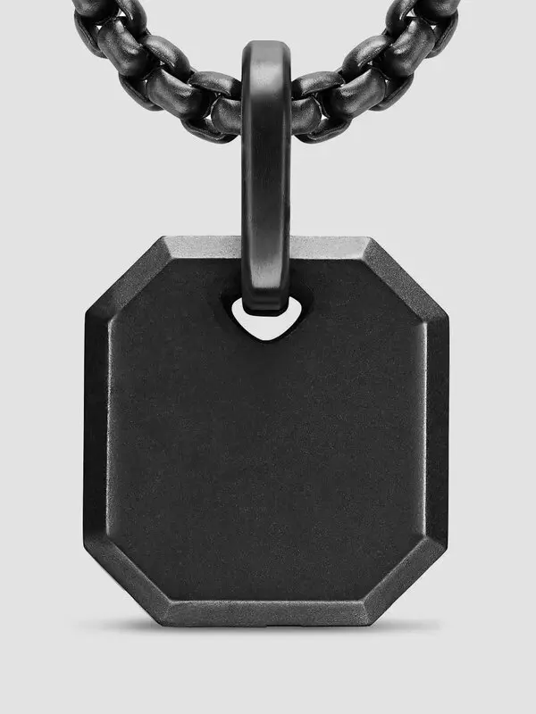 David Yurman Octagonal Amulet In Titanium, 15mm