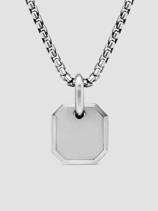 David Yurman Octagonal Amulet In Sterling 15mm