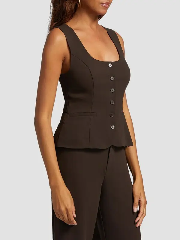 REFORMATION Delanie Square Neck Sleeveless Top
