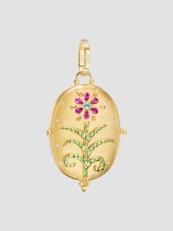 Temple St. Clair Fiori 18k & Multi-gemstone Locket