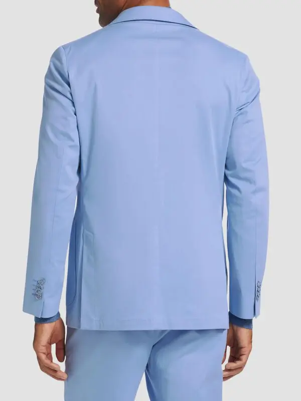 SAKS FIFTH AVENUE Stretch Cotton Poplin Two-button Slim-fit Suit