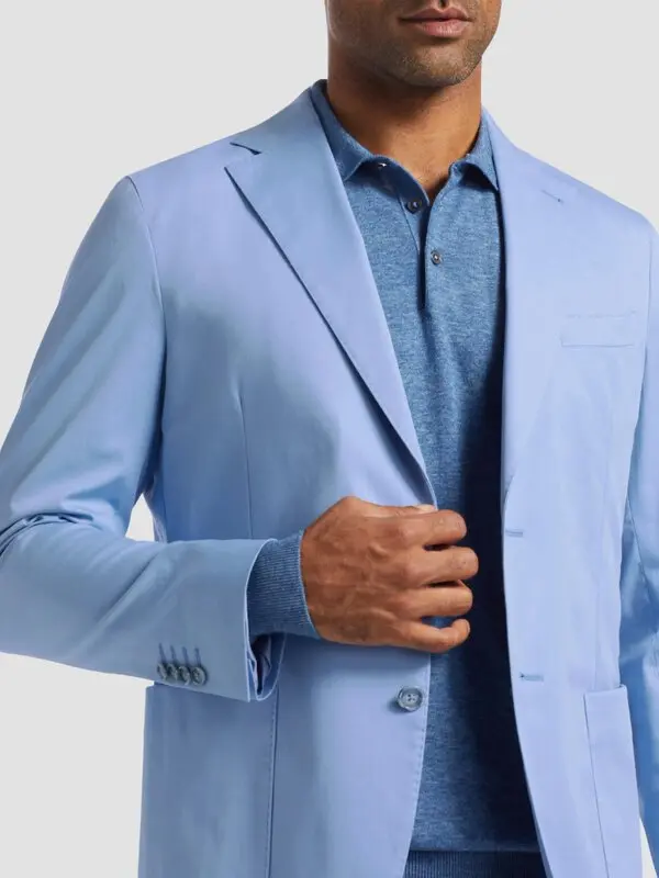 SAKS FIFTH AVENUE Stretch Cotton Poplin Two-button Slim-fit Suit