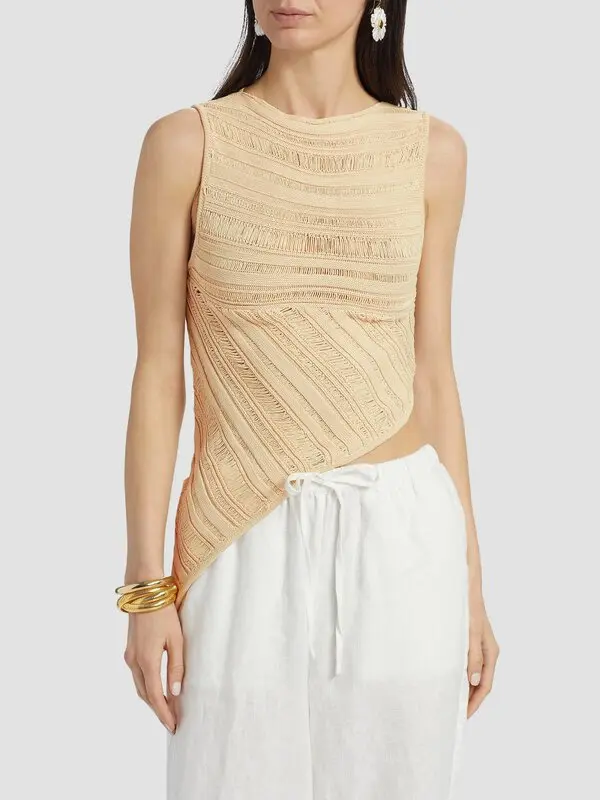 NONCHALANT LABEL Banks Asymmetric Top