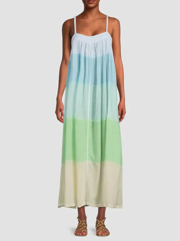 LEMLEM Eda Colorblocked Cotton Slipdress
