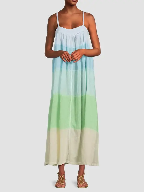 LEMLEM Eda Colorblocked Cotton Slipdress