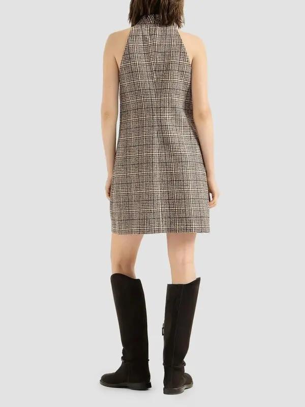 Brunello Cucinelli Checked Alpaca And Wool Dress