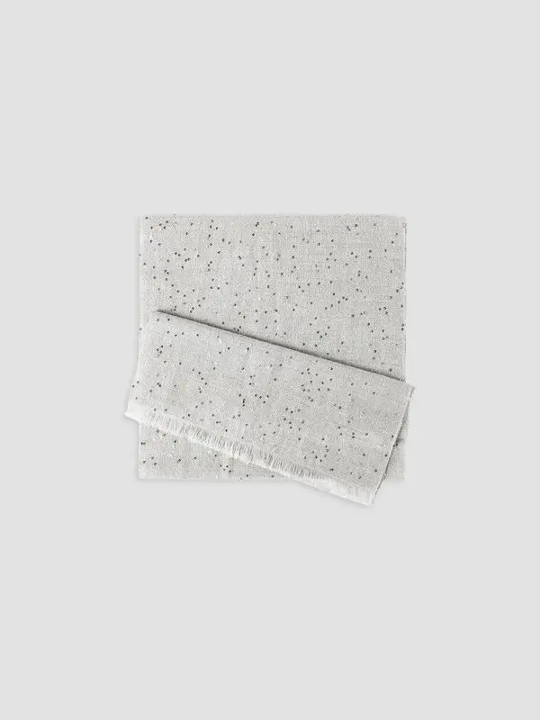Brunello Cucinelli Cashmere And Silk Diamond Yarn Scarf - Light Grey