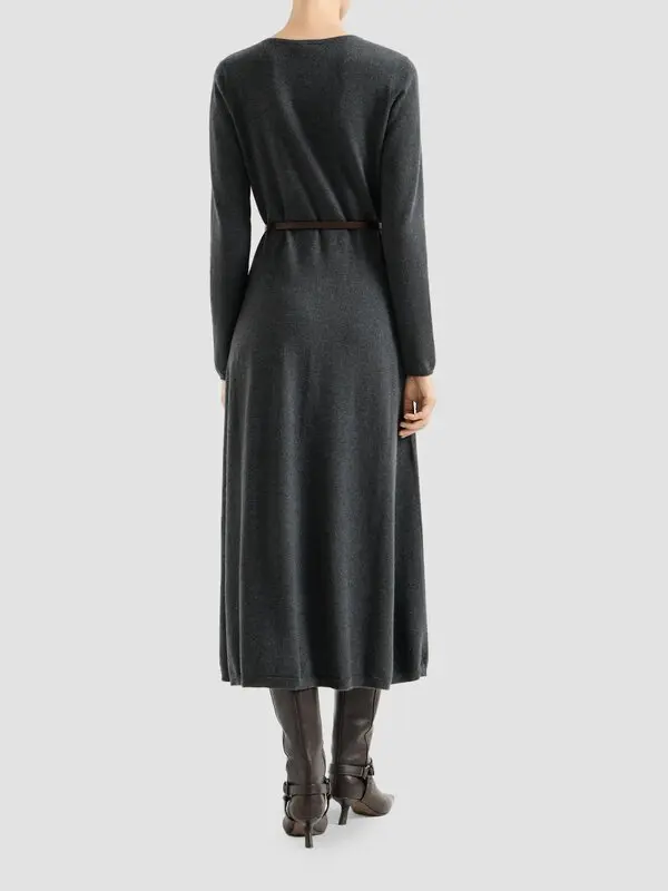 Brunello Cucinelli Cashmere Knit Belted Dress