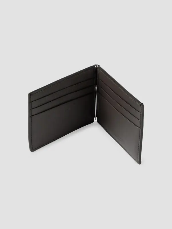 Brunello Cucinelli Smooth Calfskin Money Clip Wallet - Dark Brown