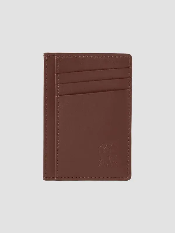 Brunello Cucinelli Smooth Calfskin Card Holder - Light Brown