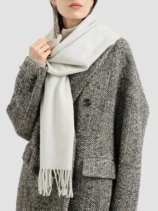 Brunello Cucinelli Cashmere Scarf - Fog