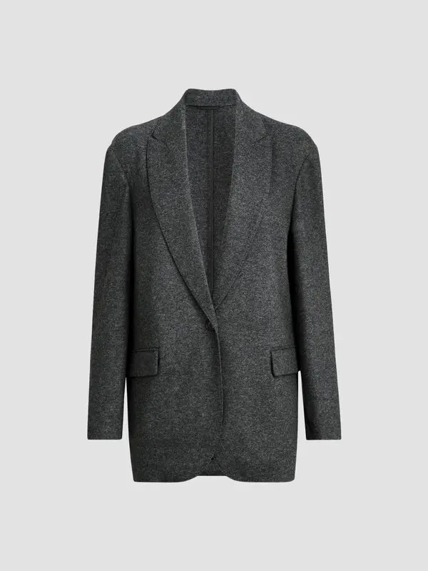 Brunello Cucinelli Cashmere Jersey Blazer - Anthracite