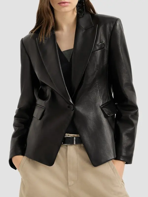 Brunello Cucinelli Nappa Leather Blazer