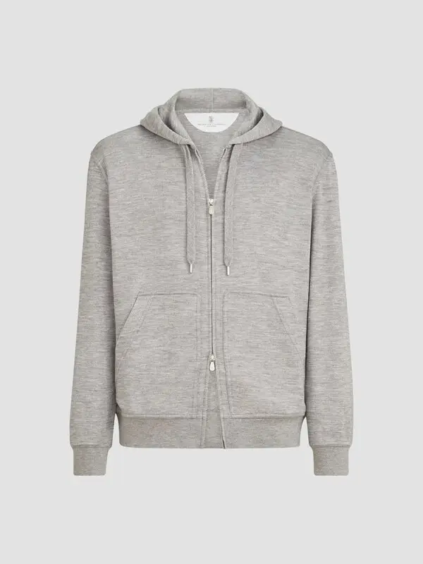 Brunello Cucinelli Cashmere And Silk French Terry Hooded Sweatshirt