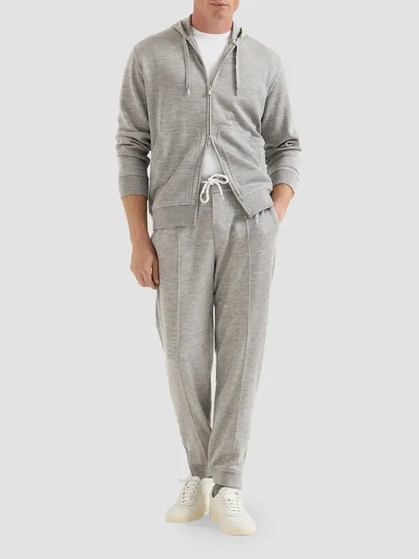 Brunello Cucinelli Cashmere And Silk French Terry Hooded Sweatshirt