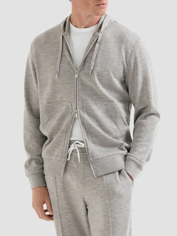 Brunello Cucinelli Cashmere And Silk French Terry Hooded Sweatshirt