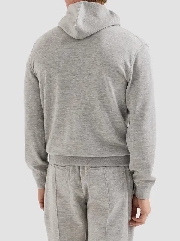 Brunello Cucinelli Cashmere And Silk French Terry Hooded Sweatshirt