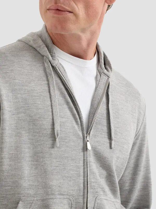 Brunello Cucinelli Cashmere And Silk French Terry Hooded Sweatshirt