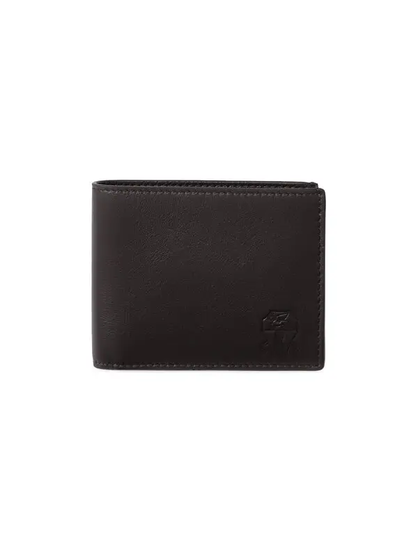 Brunello Cucinelli Smooth Calfskin Wallet - Rust Brown