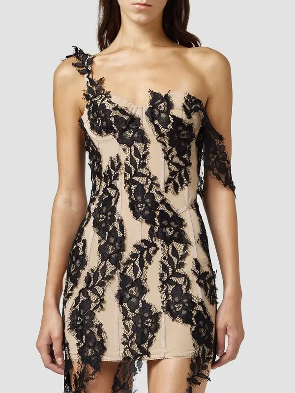Giuseppe Di Morabito Act Ii: The Fall Of Icarus Lace Mini Dress