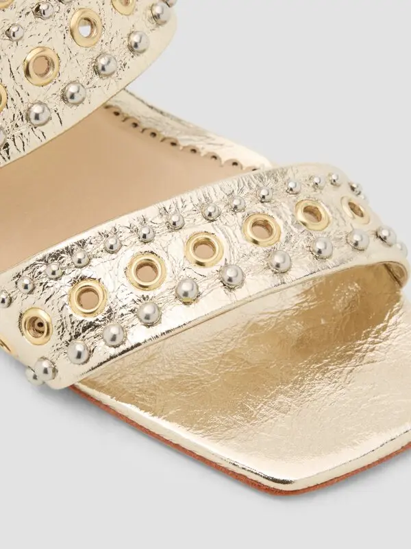 Cinq À Sept Sutton Mixed Hardware 70mm Metallic Sandals