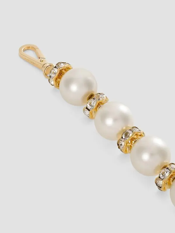 Dolce & Gabbana Goldtone, Imitation Pearl & Glass Crystal Bracelet