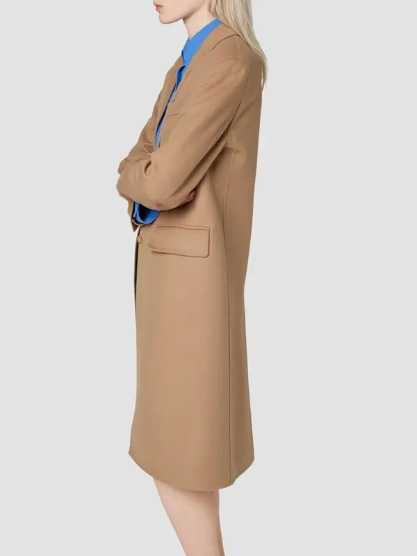 Miu Miu Single-breasted Double Cashmere Coat