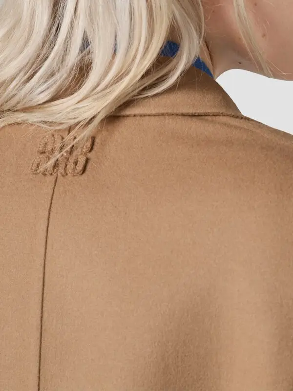 Miu Miu Single-breasted Double Cashmere Coat