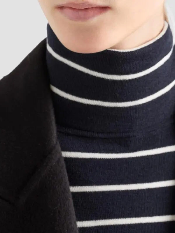 Prada Striped Wool Turtleneck Sweater